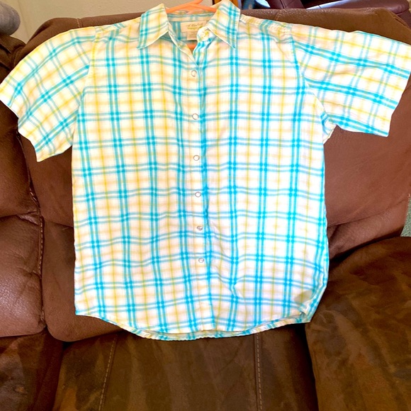 Wrangler | Tops | Wrangler Medium Tricolored Pearl Snap Button Short ...